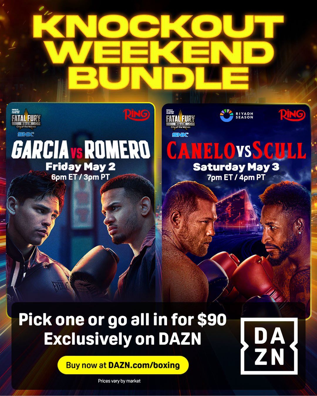 DAZN Offers a Knockout Weekend Bundle Deal